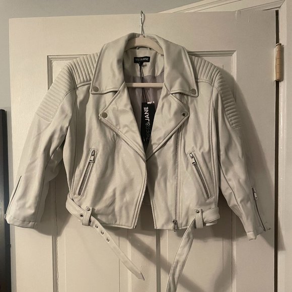 Piper & Jane | Jackets & Coats | Nwt Piper Jane Cropped Leather Moto ...